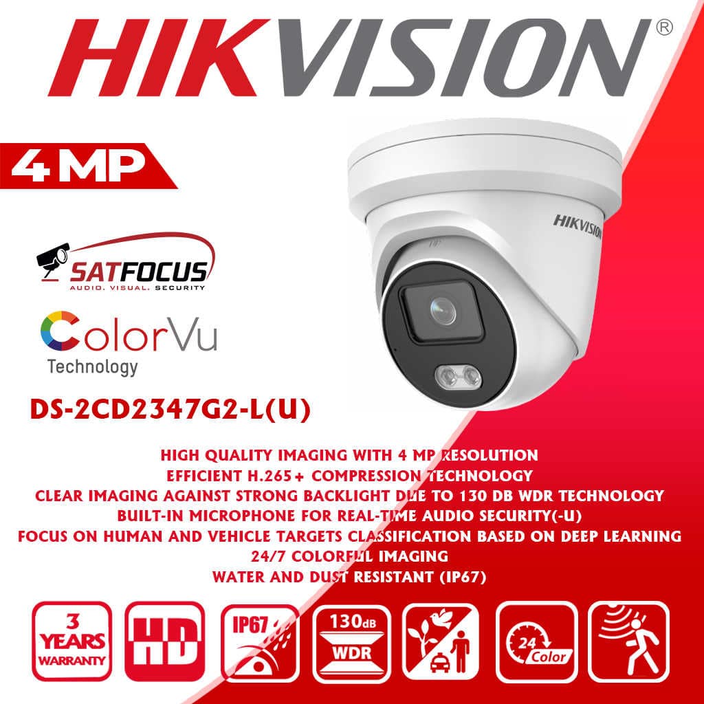 HIKVISION IP 4MP ColorVu CCTV Camera package - SatFocus Security